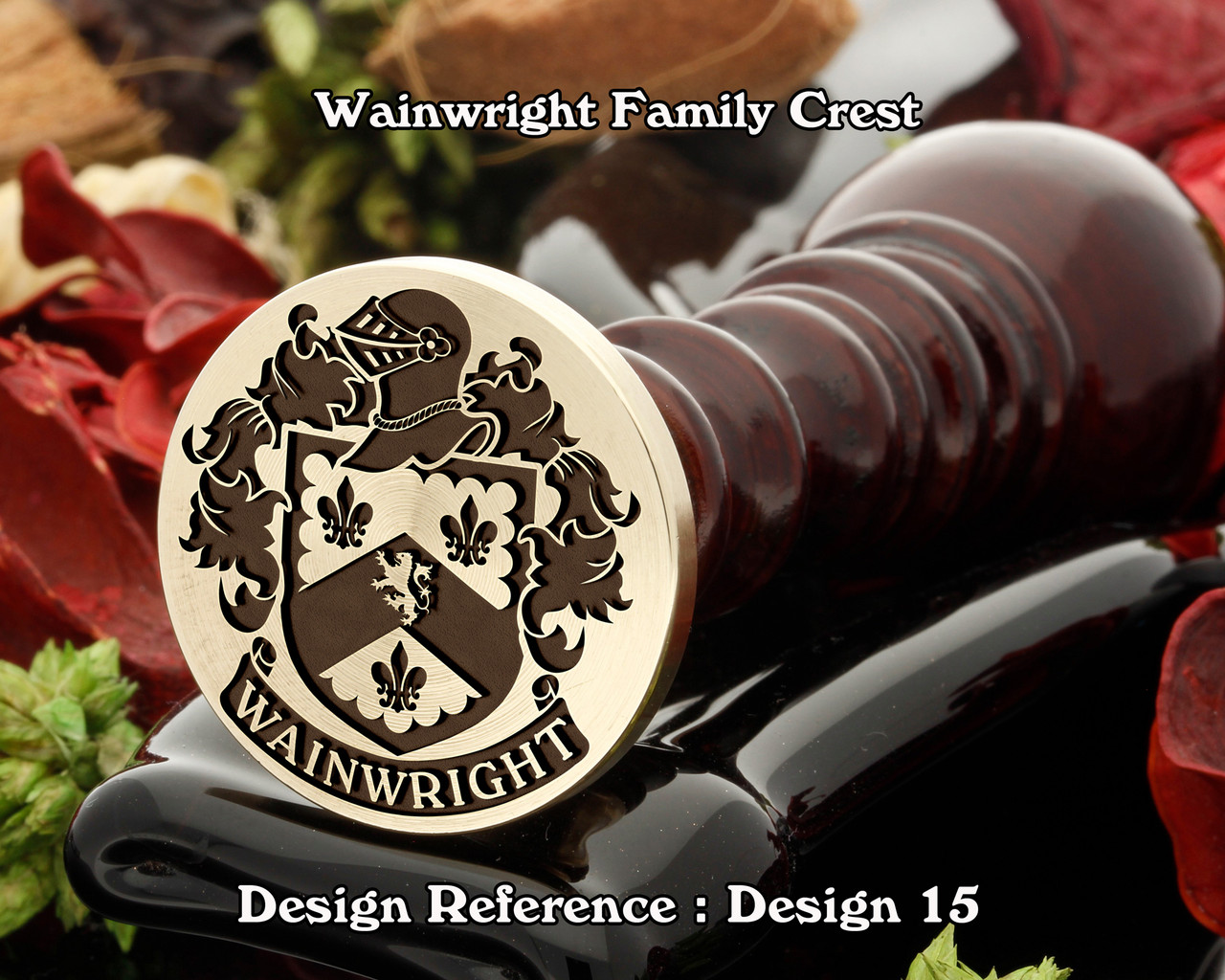 Wainwright Family Crest Wax Seal Stamp - Custom Wax N Seals