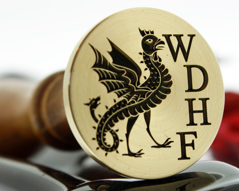 Basilisk Wax Seal Design, add your own initials or text