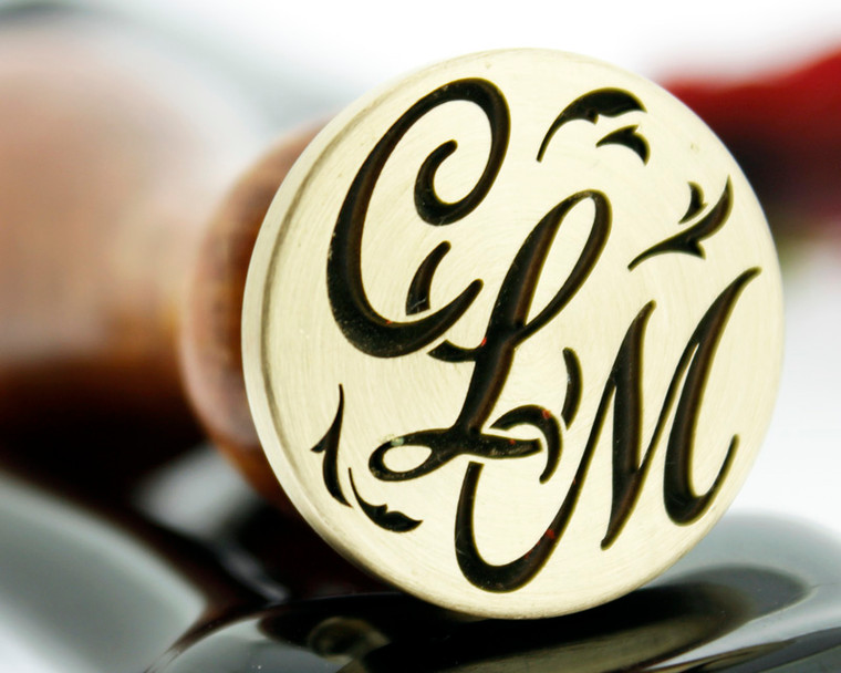 CUSTOM (3) INITIALS DESIGN Monogram Wax Seal Stamp