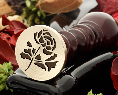 Rose D12 Wax Seal Stamp - Custom Wax n Seals