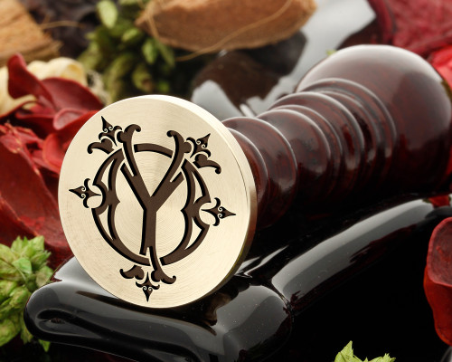 OY YO Victorian Monogram Wax Seal Stamp - Custom Wax N Seals