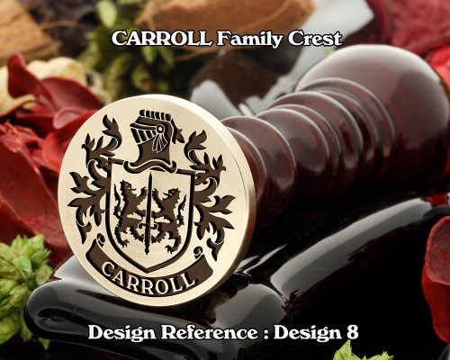 Carroll Family Crest Wax Seal Stamp - Custom Wax N Seals