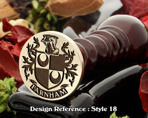 Farnham Family Crest Wax Seal Stamp - Custom Wax N Seals