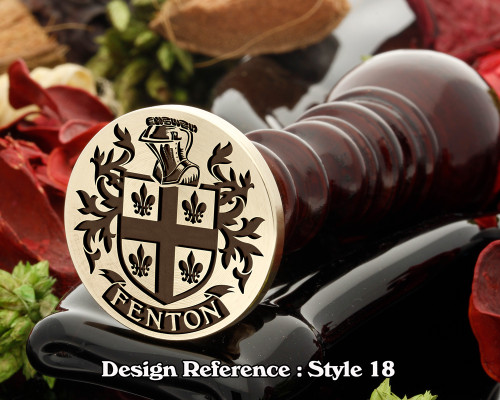Fenton Family Crest Wax Seal Stamp - Custom Wax N Seals