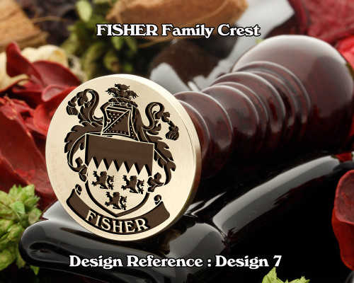 Fisher Family Crest Wax Seal Stamp - Custom Wax N Seals