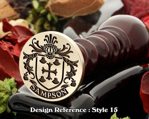 Sampson Family Crest Wax Seal Stamp - Custom Wax N Seals