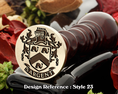 Sargent Family Crest Wax Seal Stamp - Custom Wax N Seals