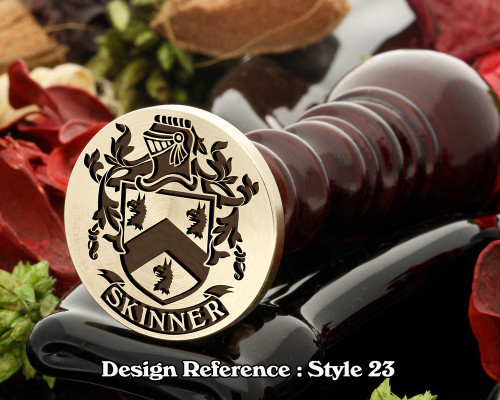 Skinner Family Crest Wax Seal Stamp - Custom Wax N Seals