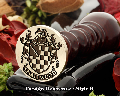 Smallwood Family Crest Wax Seal Stamp - Custom Wax N Seals