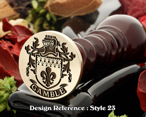 Gamble Family Crest Wax Seal Stamp - Custom Wax N Seals