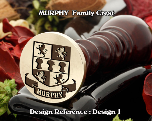 Murphy Family Crest Wax Seal Stamp - Custom Wax N Seals