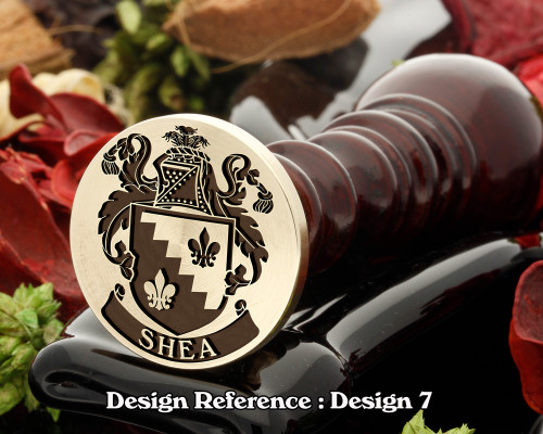 Shea Family Crest Wax Seal Stamp - Custom Wax N Seals