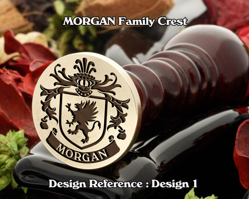 Morgan Family Crest Wax Seal Stamp - Custom Wax N Seals