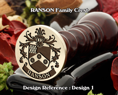 Ranson Family Crest Wax Seal Stamp - Custom Wax N Seals