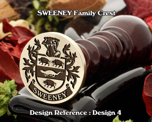Sweeney Family Crest Wax Seal Stamp - Custom Wax N Seals