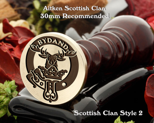 Aitken Scottish Clan Wax Seal Stamp - Custom Wax N Seals