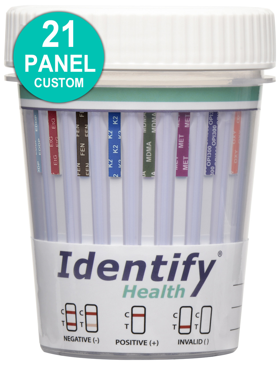 Identify Health 21 Panel Drug Test Cup - Customizable, Accurate Drug ...