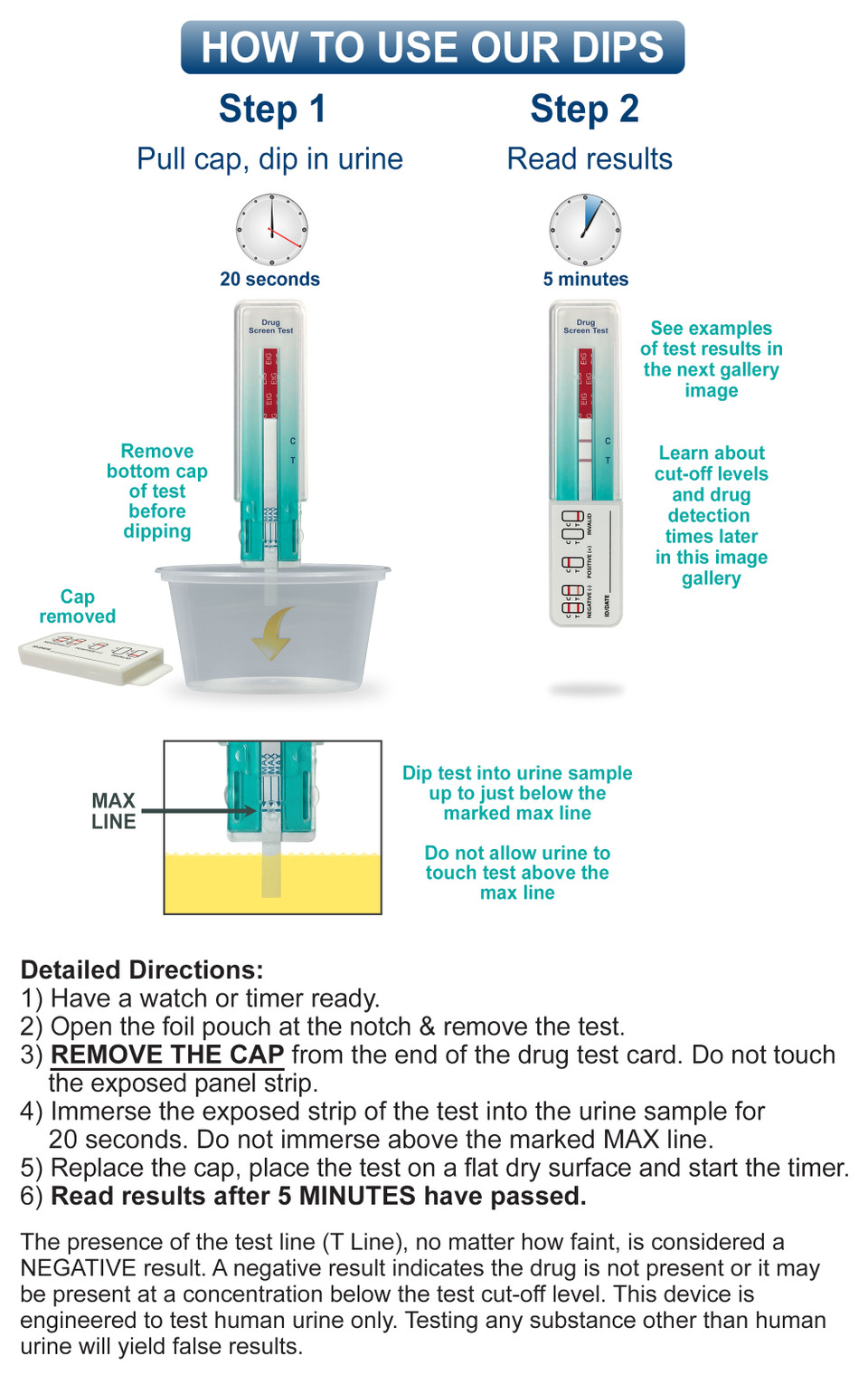 1 Panel ETG Ethyl Glucuronide Alcohol Drug Test Dip Identify Health ...