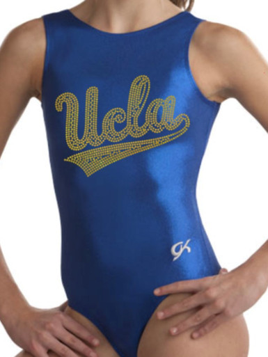 UCLA GOLD SPRAY Dazzling Girls' Gymnastics Leotard: Blue Mystique. FREE ...