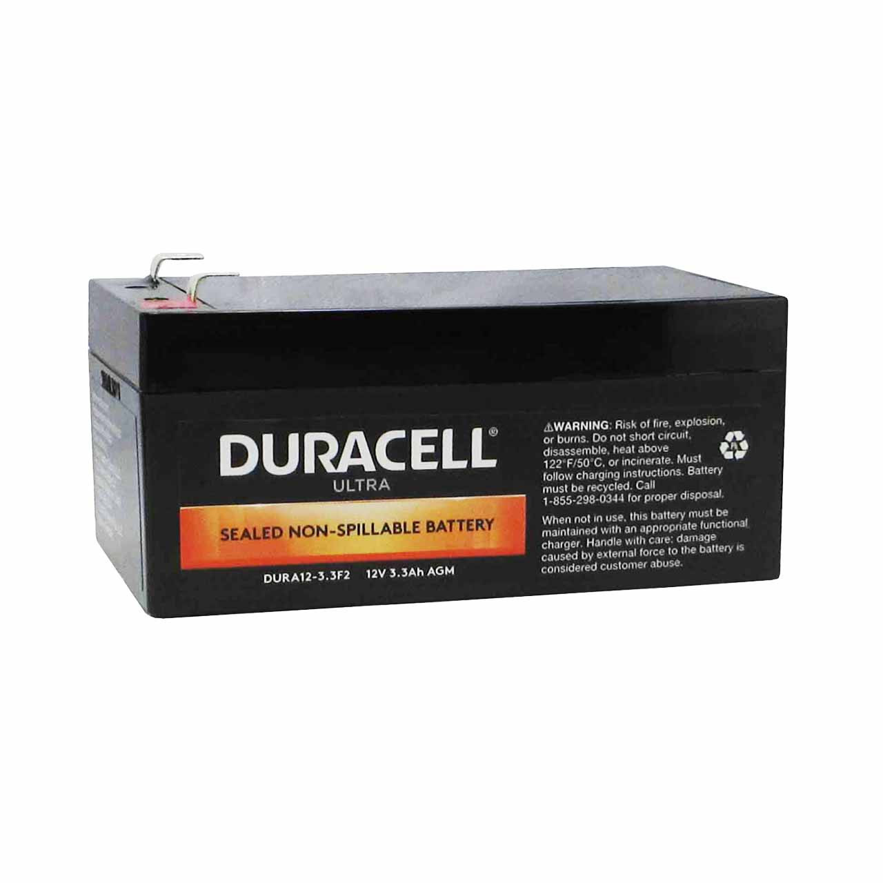 Duracell DURA12-5F2 12V 5Ah AGM Replacement UPS Battery F2 Terminals