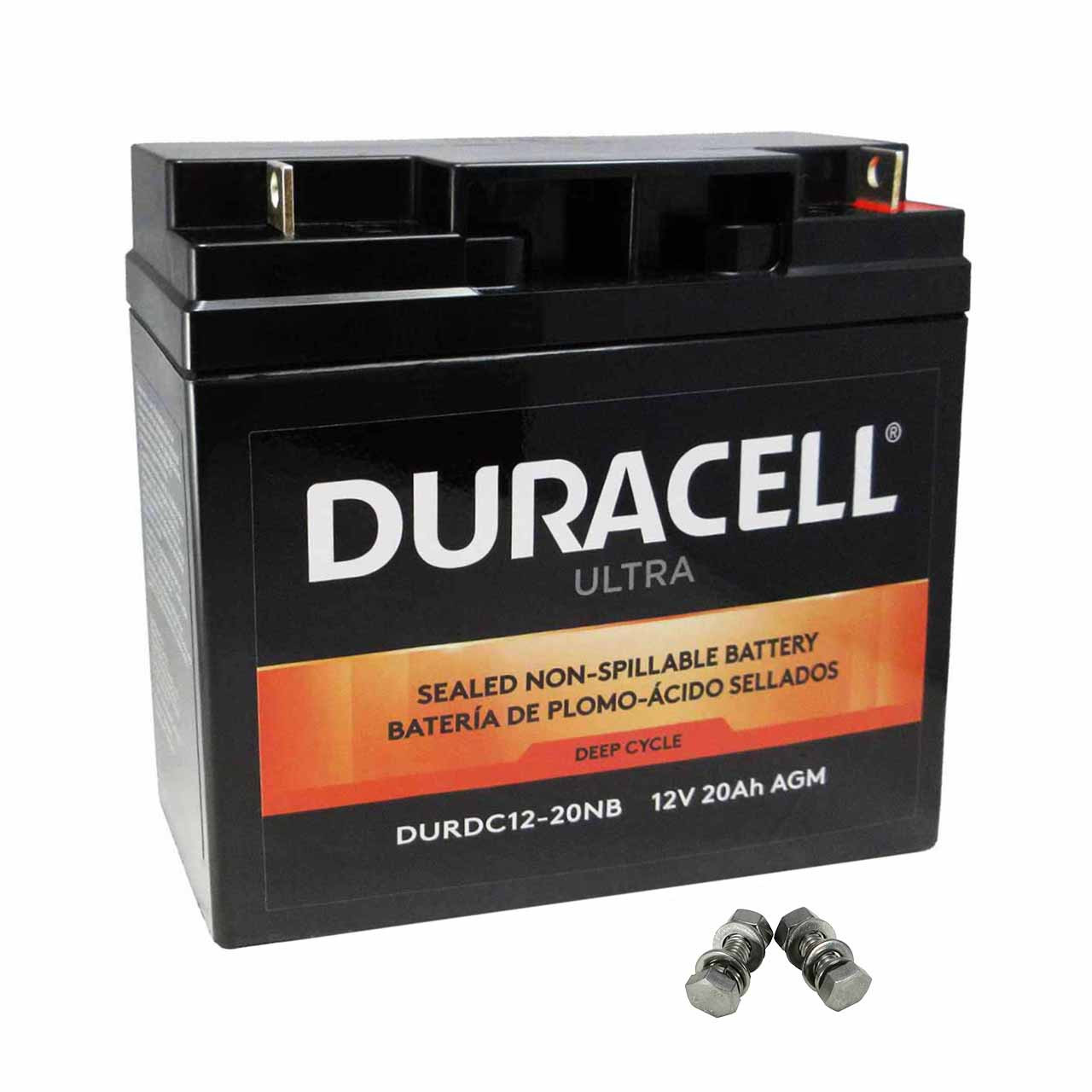 Duracell Ultra 12V 20Ah Deep Cycle AGM Battery - DURDC12-20NB / WKDC12-20NB