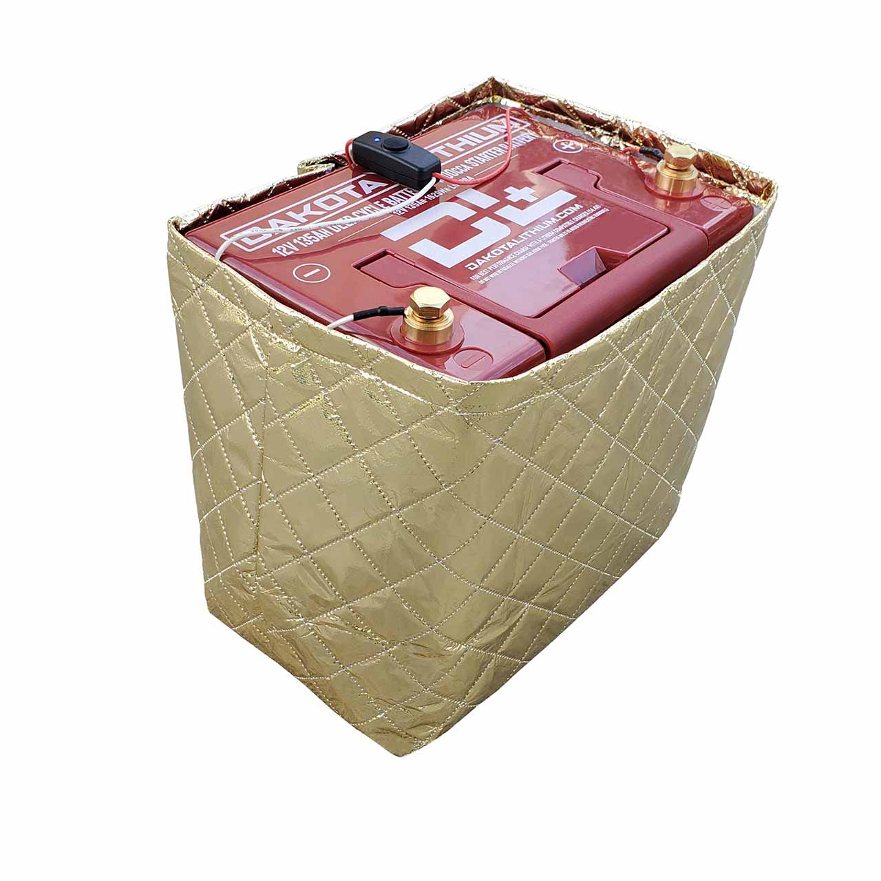 Lithium Battery Heater w/Automatic Thermostat Control | RV Battery Heater