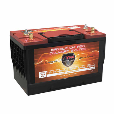 VMAX XCA27-1200 12V AGM Dual Purpose Battery (1200 MCA 60Ah) | VMAX ...