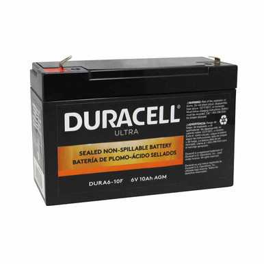 Duracell Ultra 6V 10Ah AGM UPS Replacement Battery DURA6-10F / SLAA6 ...