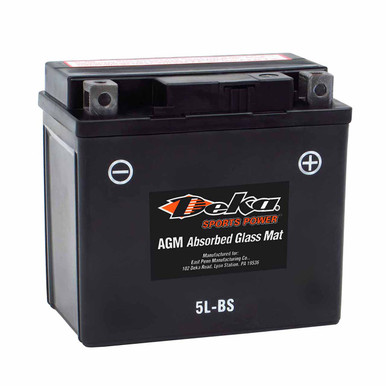 Deka YTX5L-BS AGM Powersport Battery – Replaces BTX5L-BS & XTAX5L-BS