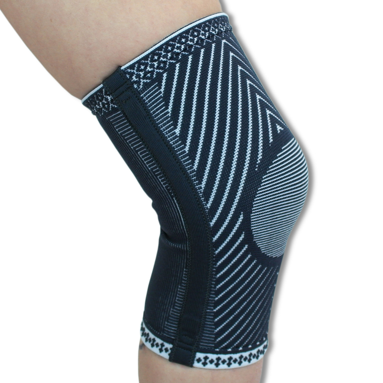 Medical Grade Contoured Elastic Knee Support with 2 Flexible Springs