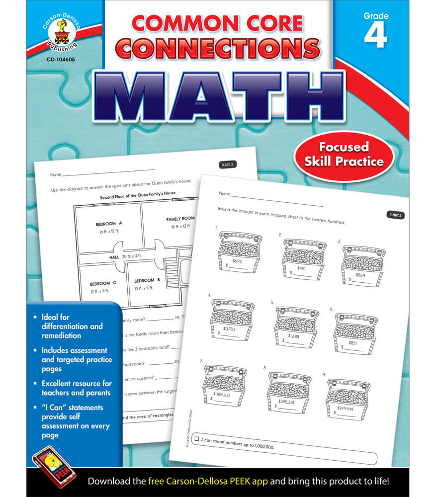 Grade 4 Common Core Connections Math Workbook eBook