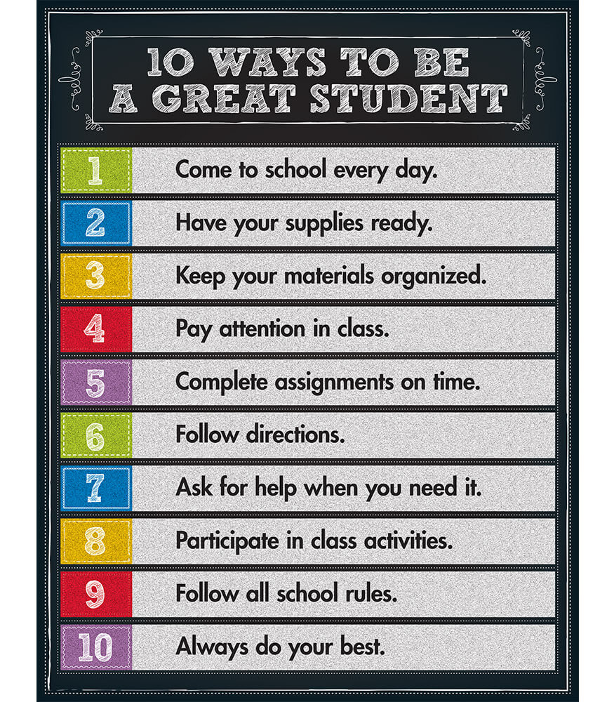 10 Ways To Be A Great Student Chart 10-ways-to-be-a-great-student-chart