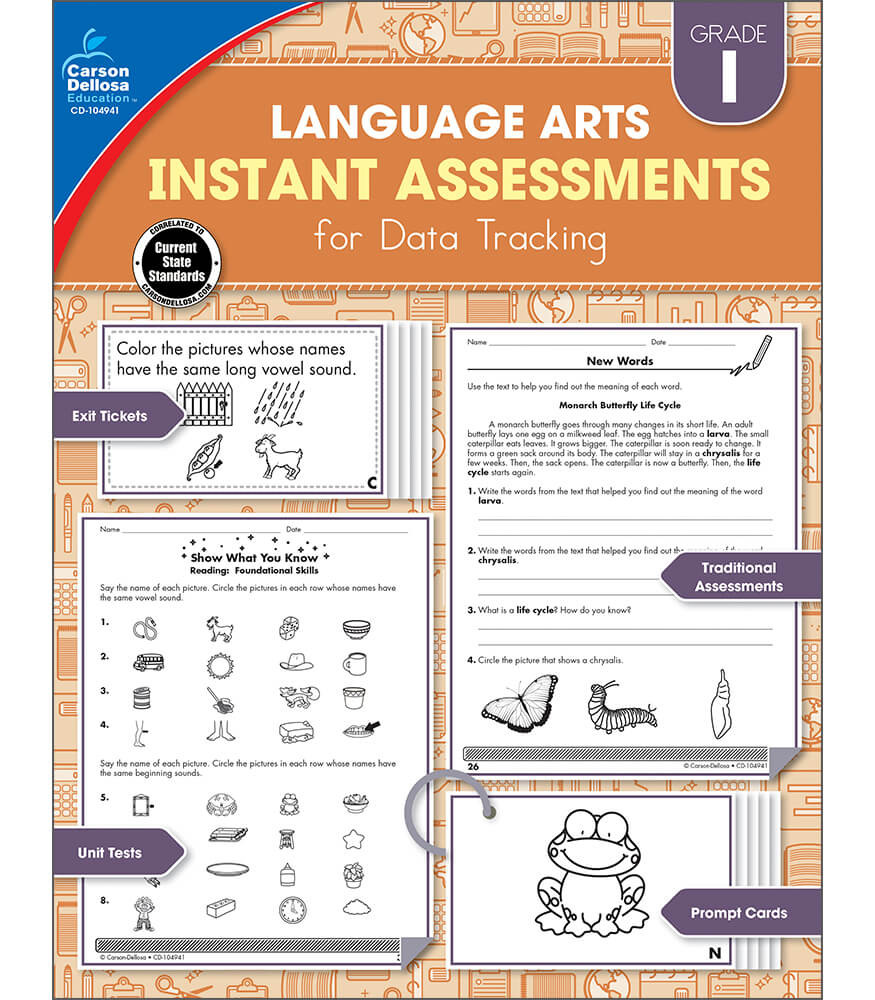 Grade 1 Language Arts Instant Assessments for Data Tracking Resource ...