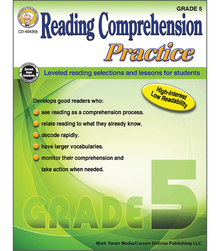Grade 5 Reading Comprehension Practice Resource Book Paperback
