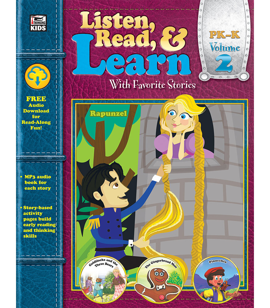 Grade PK-K Listen, Read, & Learn Volume 2 Workbook Paperback