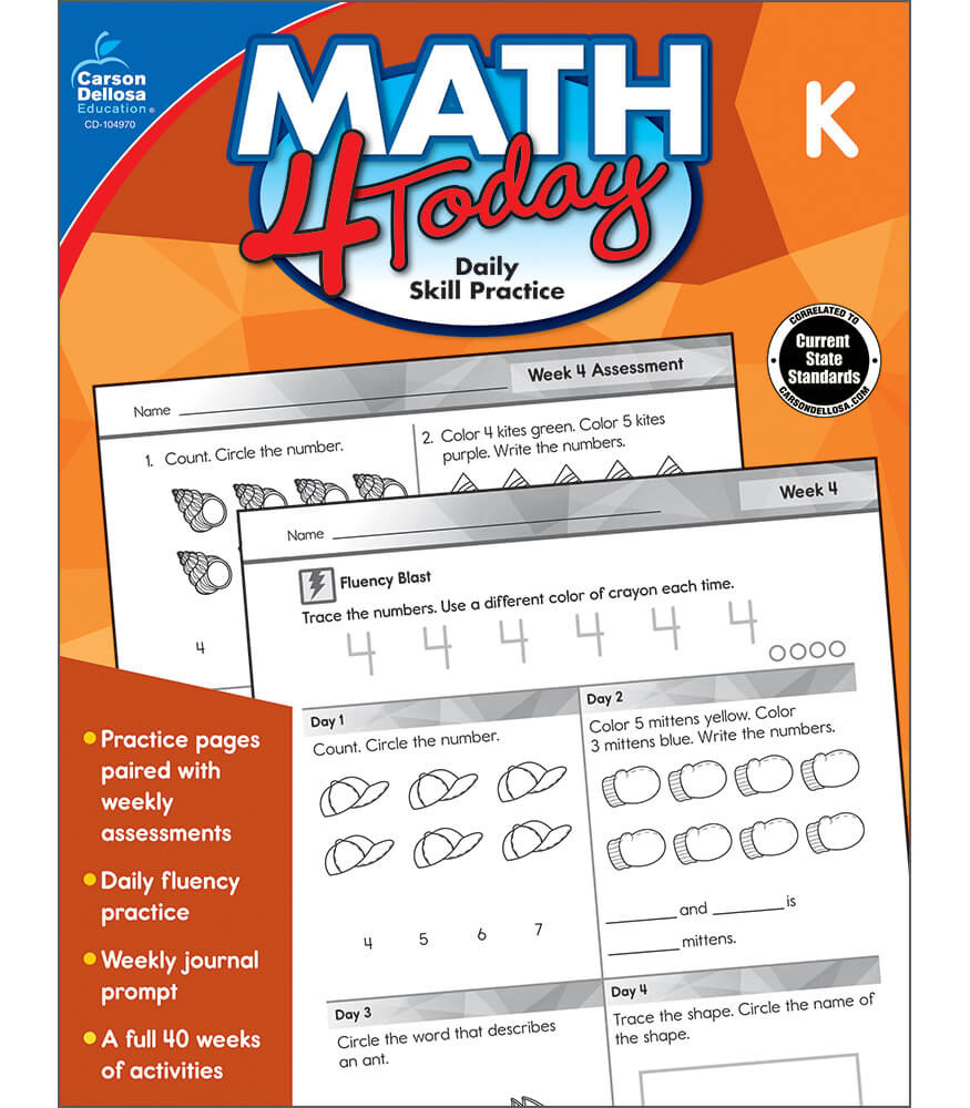 Math 4 Today Workbook Grade K eBook