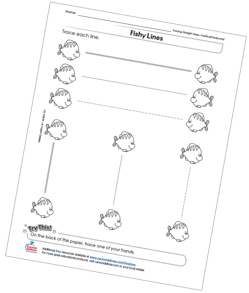 Fishy Lines Free Printable | Carson Dellosa