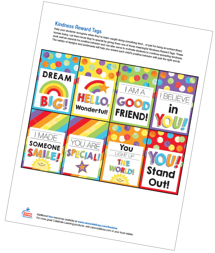 Kindness Reward Tags Free Incentive | Carson Dellosa