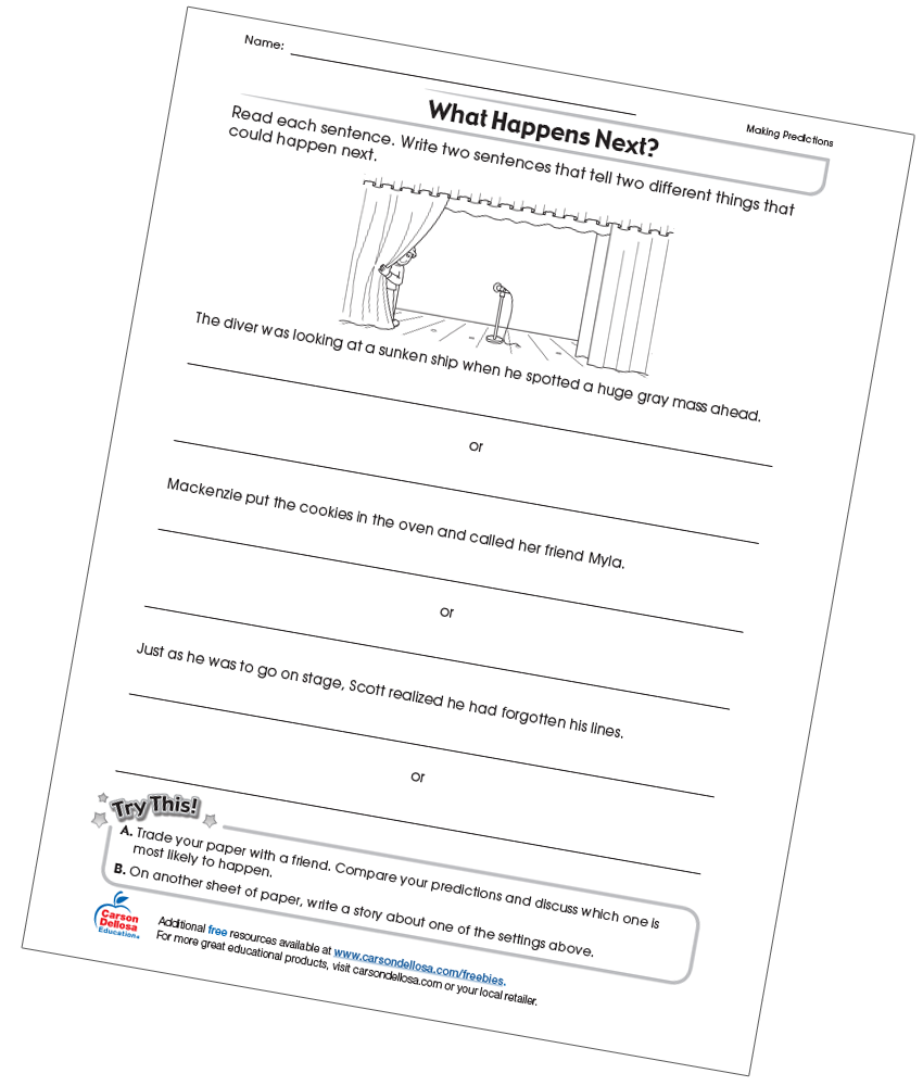 What Happens Next Free Printable | Carson Dellosa