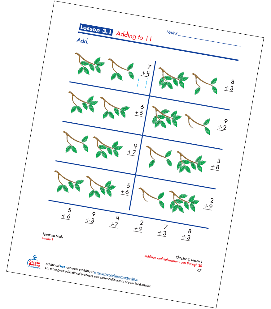 Adding to 11 Free Printable | Carson Dellosa
