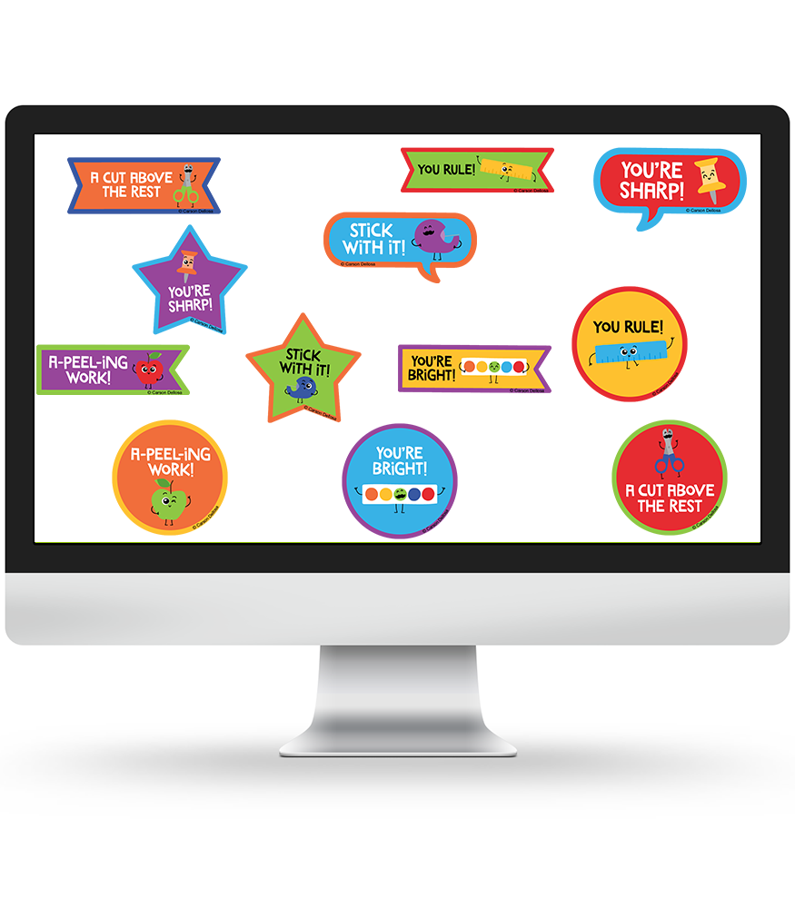 School Tools Motivational Stickers Free Virtual Collection | Carson Dellosa