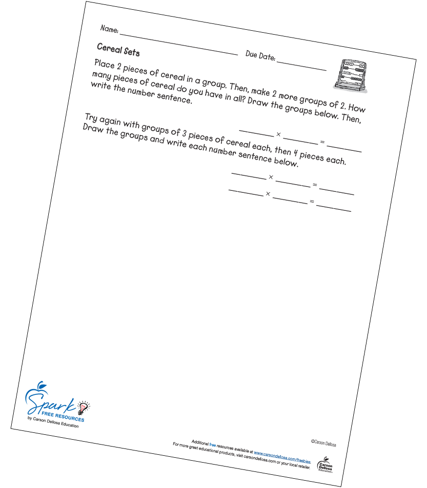 Cereal Sets Free Printable | Carson Dellosa