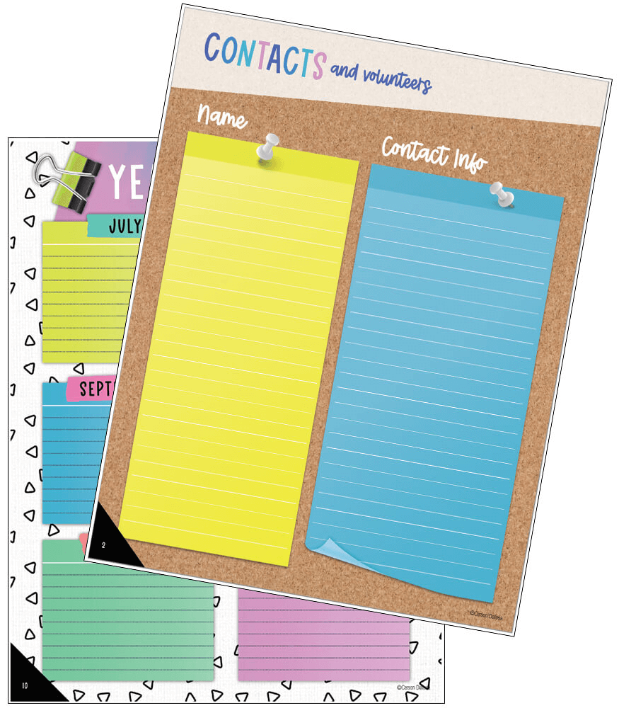 Creatively Inspired Free Teacher Organizers | Carson Dellosa