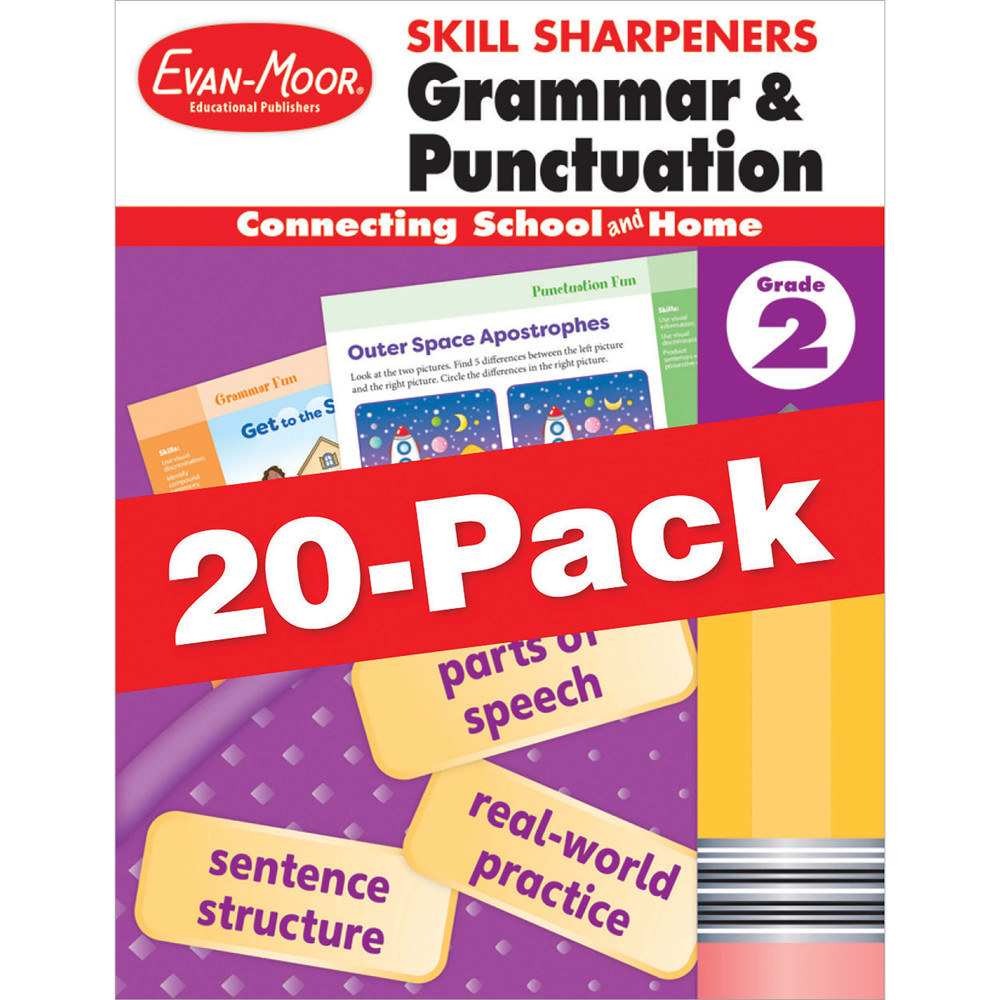 Grade 2 Skill Sharpeners: Grammar & Punctuation, 20-Pack Workbook Bundle