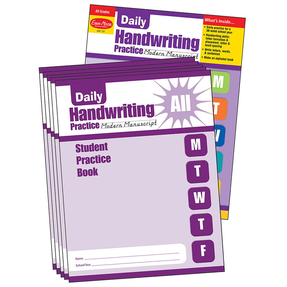 Grade K-6 Daily Handwriting Practice: Modern Manuscript, Class Pack ...