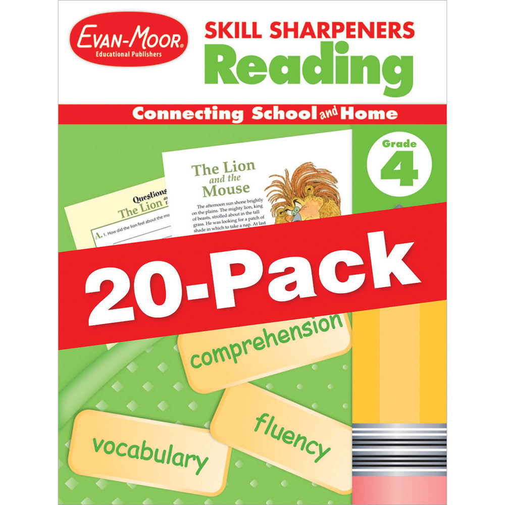 Grade 4 Skill Sharpeners: Reading, 20-Pack Workbook Bundle