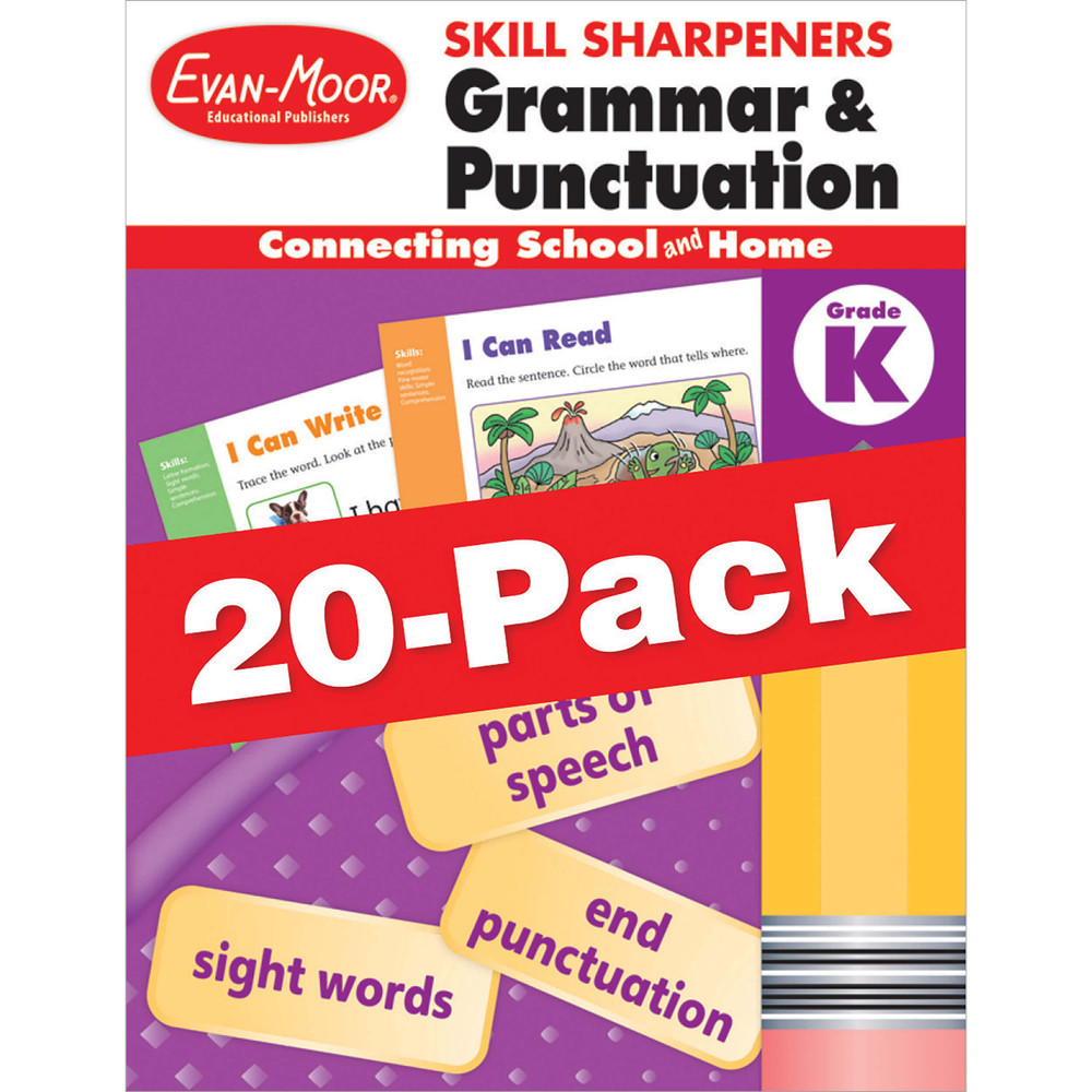 Grade K Skill Sharpeners: Grammar & Punctuation, 20-Pack Workbook Bundle