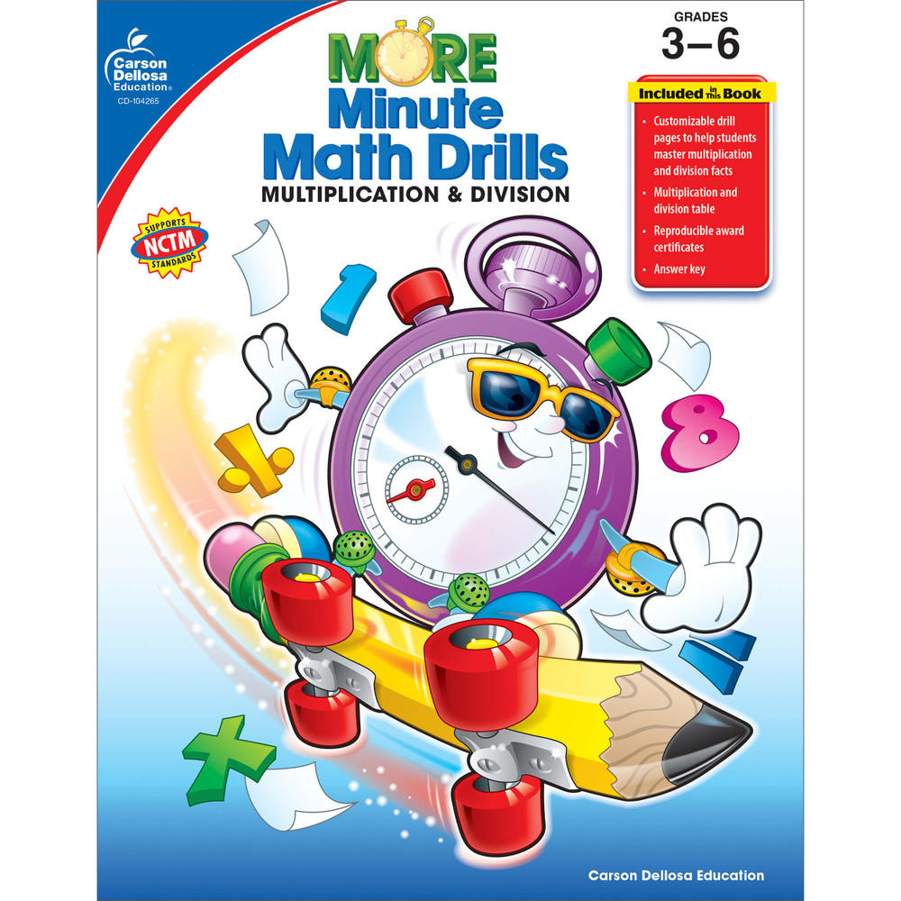 Grade 3-6 More Minute Math Drills Resource Book Paperback
