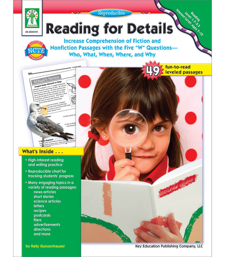 Reading for Details Resource Book Grade 2-7 eBook