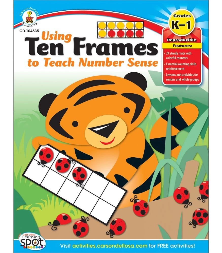 Grade K-1 Using Ten Frames to Teach Number Sense Resource Book Paperback